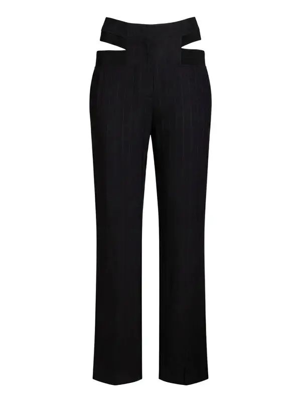 Burberry Slim-fit Striped Suit Pants - Black