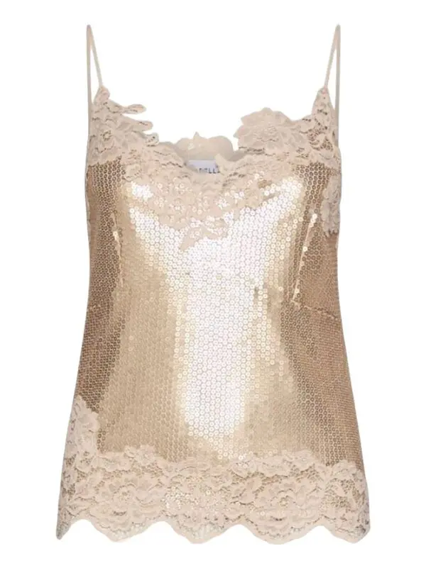 Marella Lace-trimmed Camisole - Light Brown