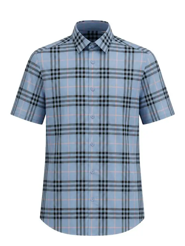 Burberry Short-sleeved Shirt - Sky-blue