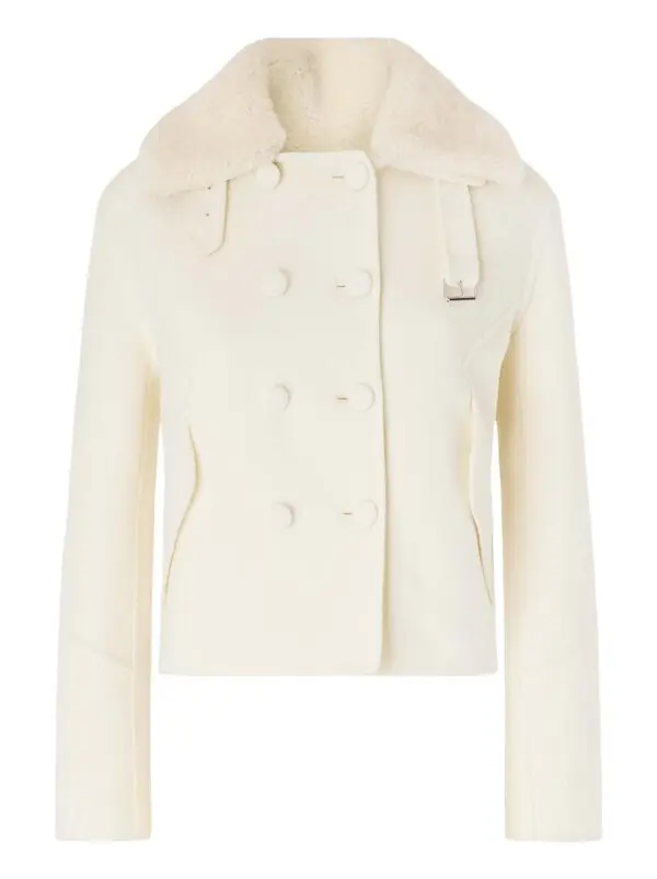 Ermanno Scervino Double-breasted Fur Collar Jacket - No