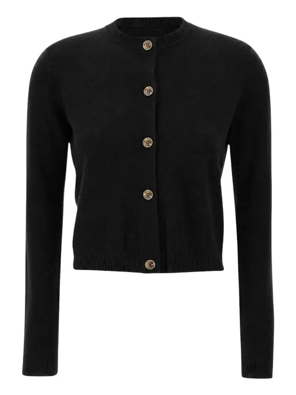 Marella Ribbed-knit Crew-neck Top - Black