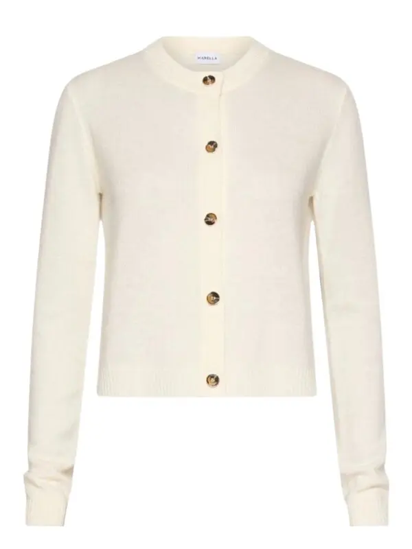 Marella Ribbed-knit Crew-neck Top - White