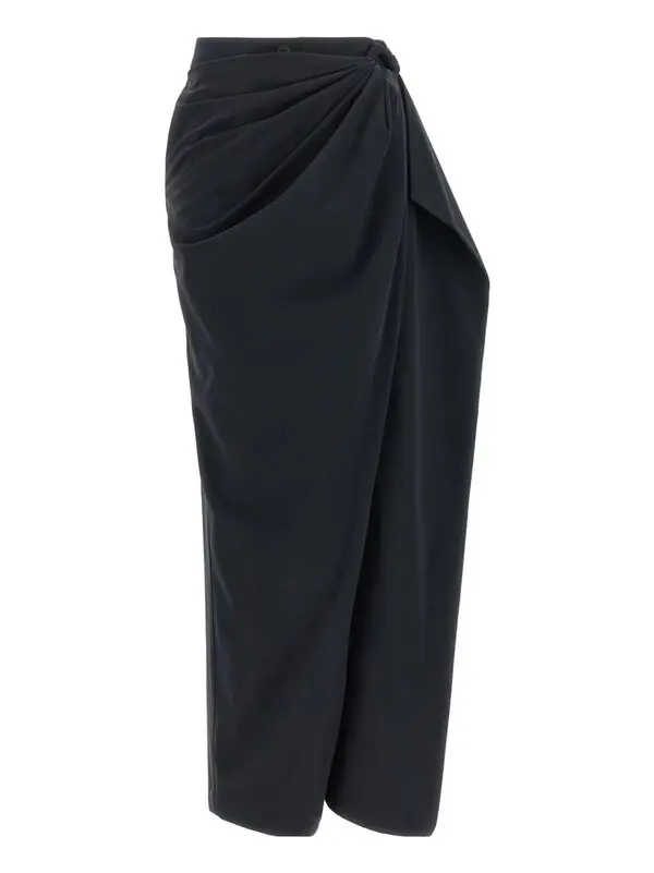 J.W.ANDERSON Jw Anderson Draped Wide-leg Pants - Navy Blue