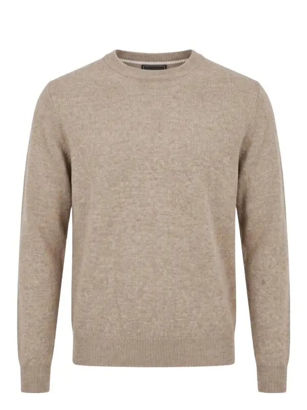 Peserico Crew-neck Long-sleeve Knit Top - Beige