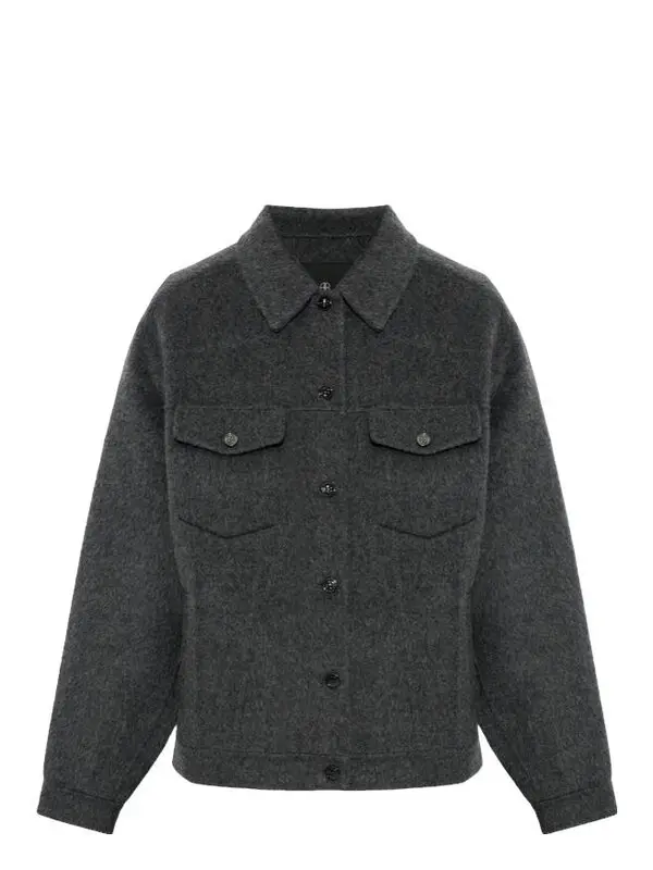 ANINE BING Boxy Button-up Jacket - Gray