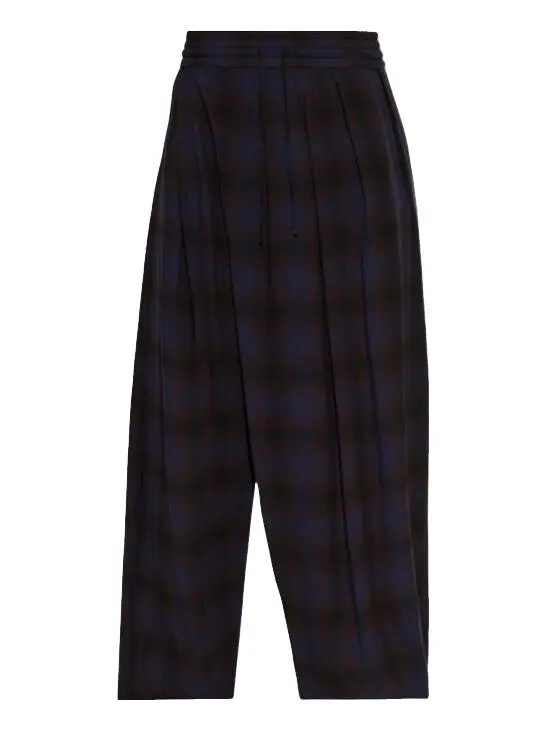 Dries Van Noten Checked Pants - Navy