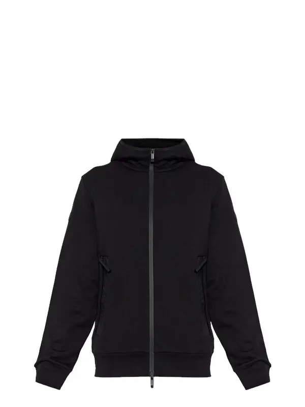 Moncler Hooded Zip-up Hoodie - Black