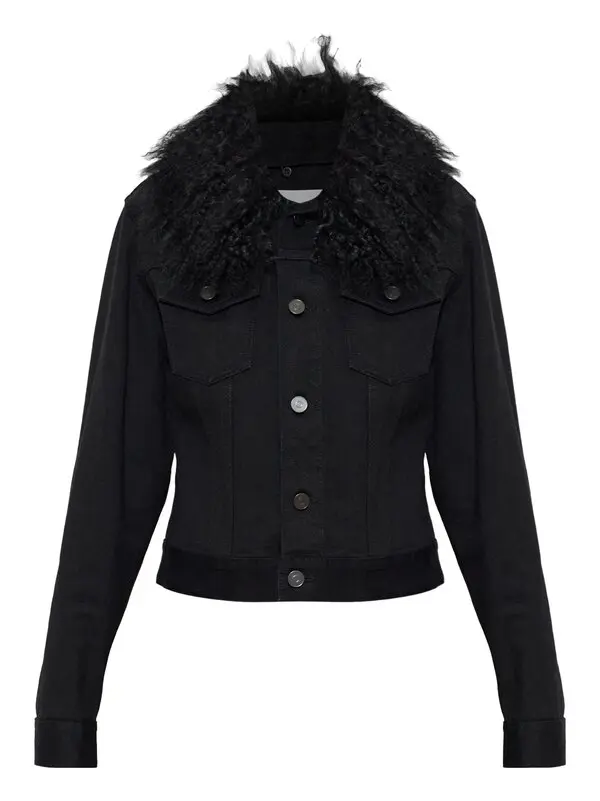 Alaïa Faux-fur Collar Jacket - Black