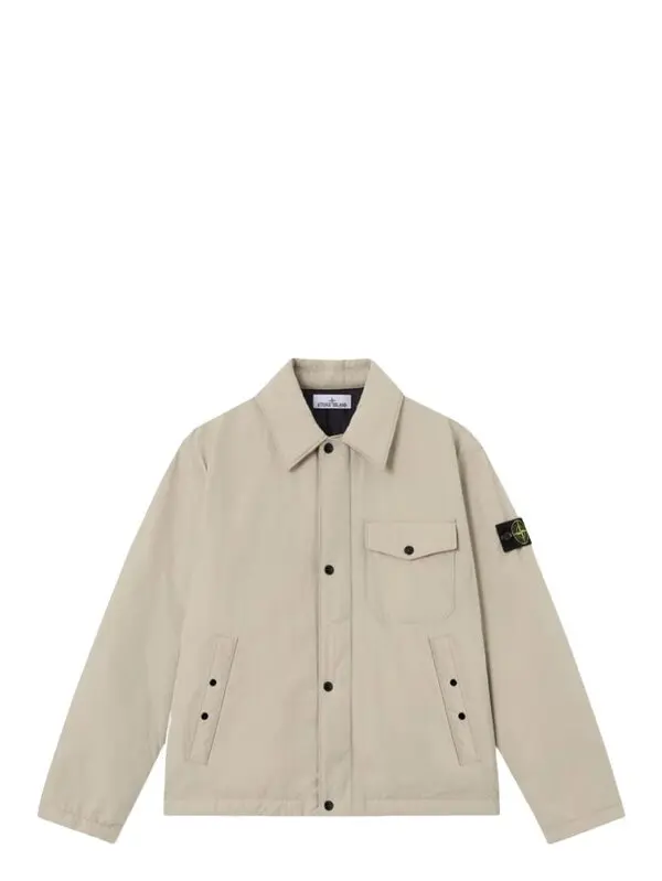 Stone Island Quilted Button-up Jacket - Sand-colored