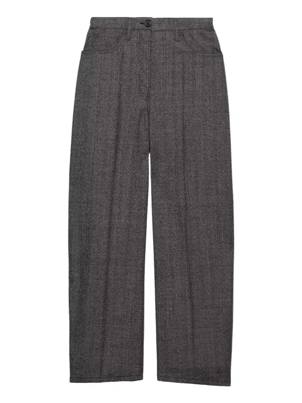 Prada Mouliné Wool Pants - Black