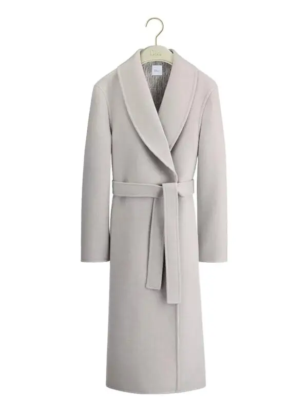 Dior Belted Coat - Gray