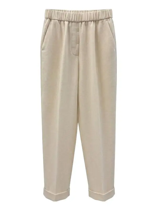 Peserico Casual Trousers With An Elastic Waistband - Beige