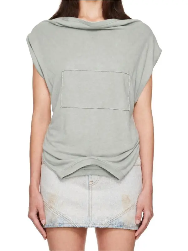 MAISON MARGIELA Twisted Back Cotton Top - No
