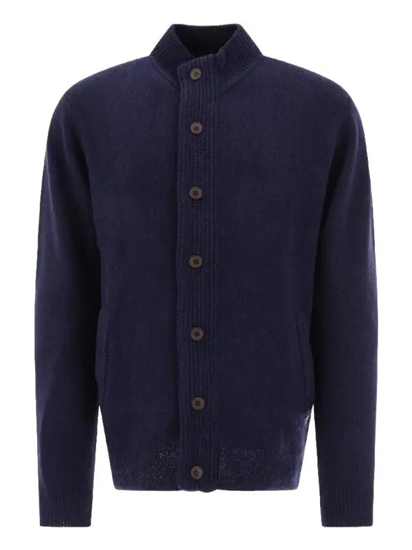 Barbour Button-up Knit Sweater - Black