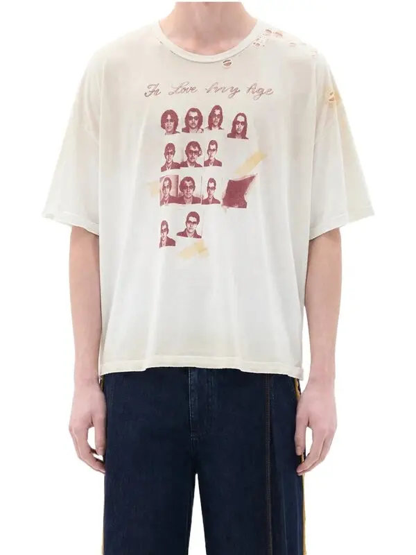 ANN DEMEULEMEESTER Lu The New Poetry Club T-shirt - Chalk