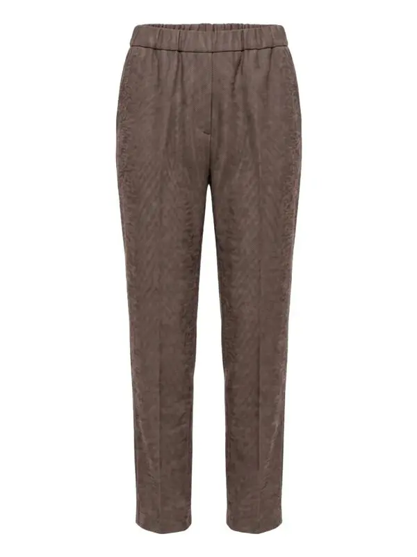 Peserico Elastic-waist Casual Trousers - Brown