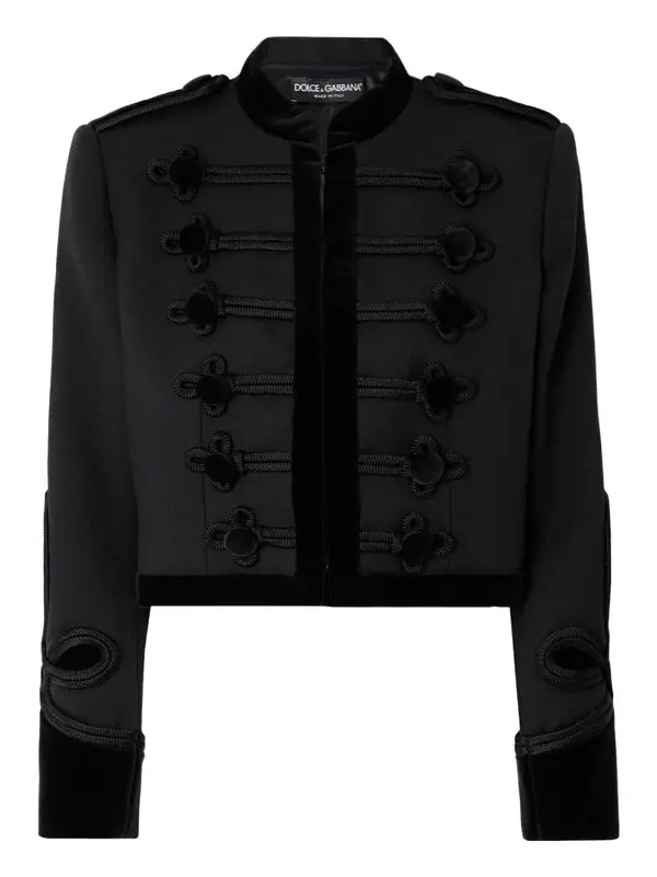 Dolce & Gabbana Gabardine Epaulettes Jacket - Black