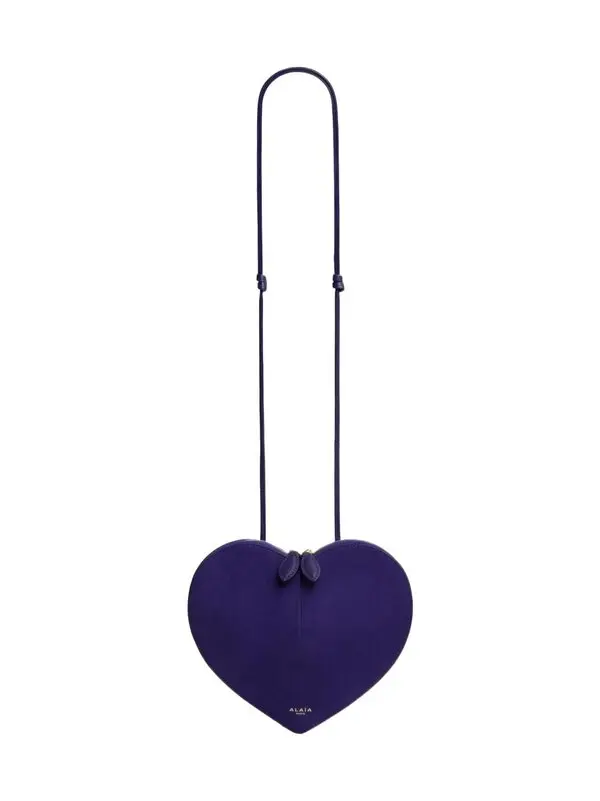 Alaïa Le Cœur Bi-material Bag In Leather - Iris