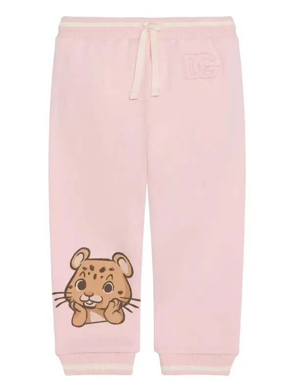 Dolce & Gabbana Leopard-print Track Pants - Pink