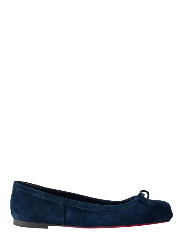 CHRISTIAN LOUBOUTIN Square Toe Ballet Flats - Black