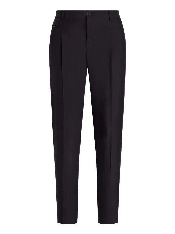 Dolce & Gabbana Silk-blend Trousers - Blue