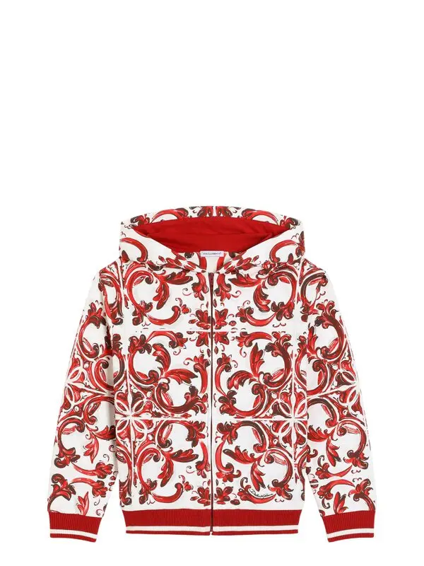 Dolce & Gabbana Majolica-print Hoodie - Red