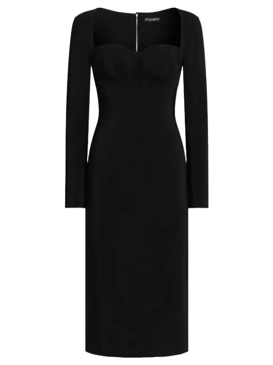 Dolce & Gabbana Cady Sheath Dress - Black