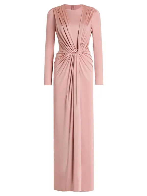 Dolce & Gabbana Knot Long-sleeve Dress - Pink