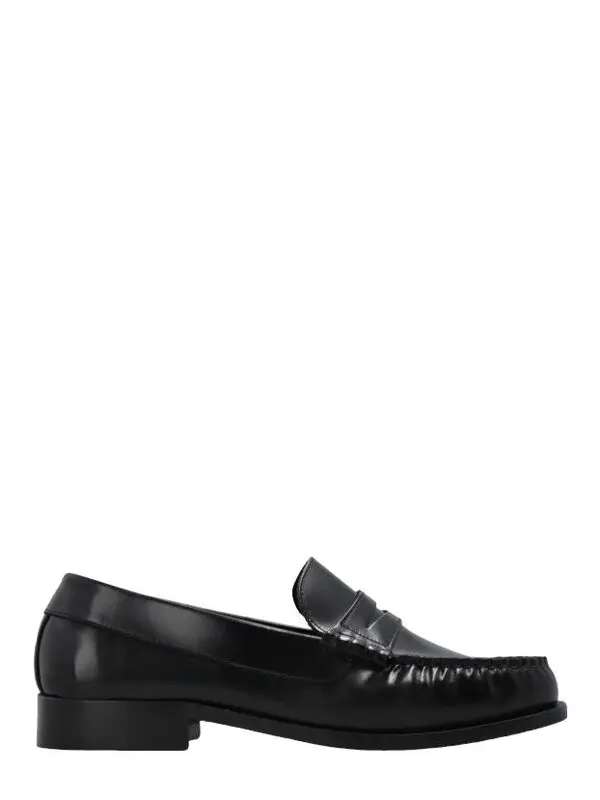 ALOHAS Studded Round-toe Loafers - Black