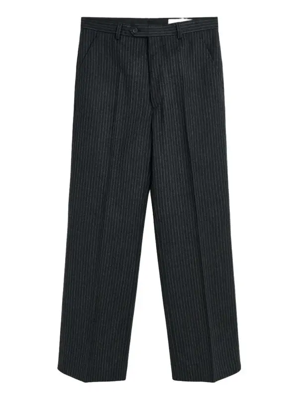 SUNFLOWER Bridge Pinstripe Trousers - Black