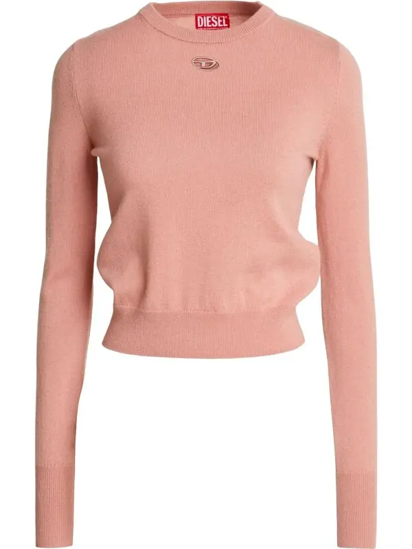 DIESEL® Solid-color Long-sleeve Knit Top - No