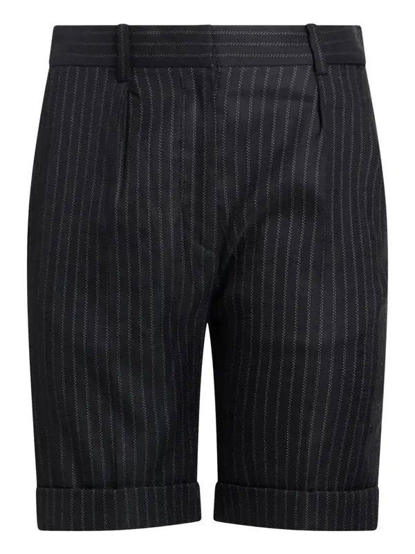 Isabel Marant Étoile Striped Wool Shorts - Black
