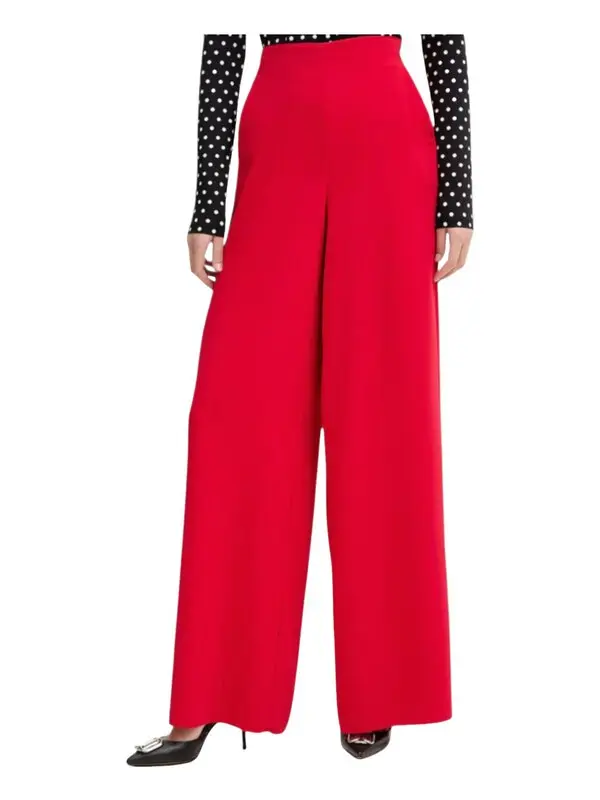 Marella Crêpe Satin Casual Trousers - Red