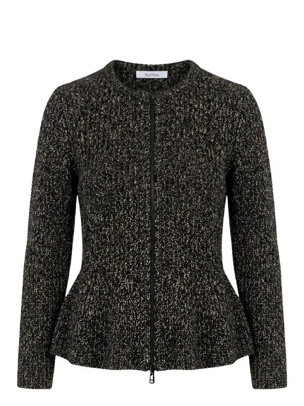 Max Mara Mid-length Ribbed Knit Sweater - Black