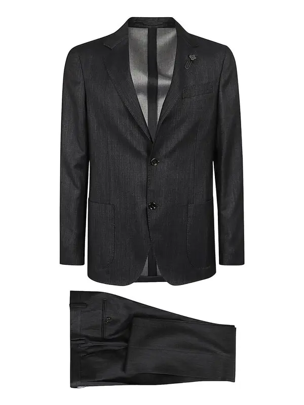 LARDINI Single-breasted Classic Suit - Black