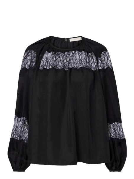 Ulla Johnson Bess Lace-trimmed Silk Blouse - No
