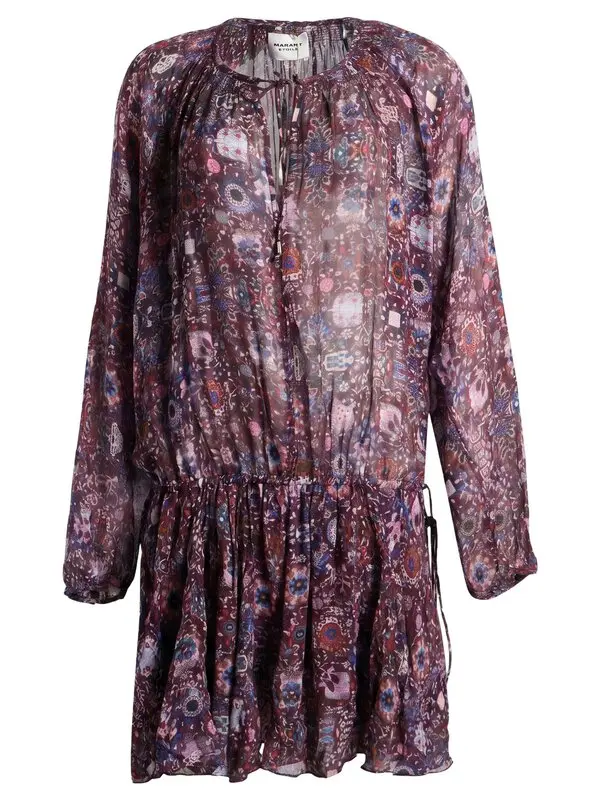 Isabel Marant Étoile Printed Tiewaist Maxi Dress - No