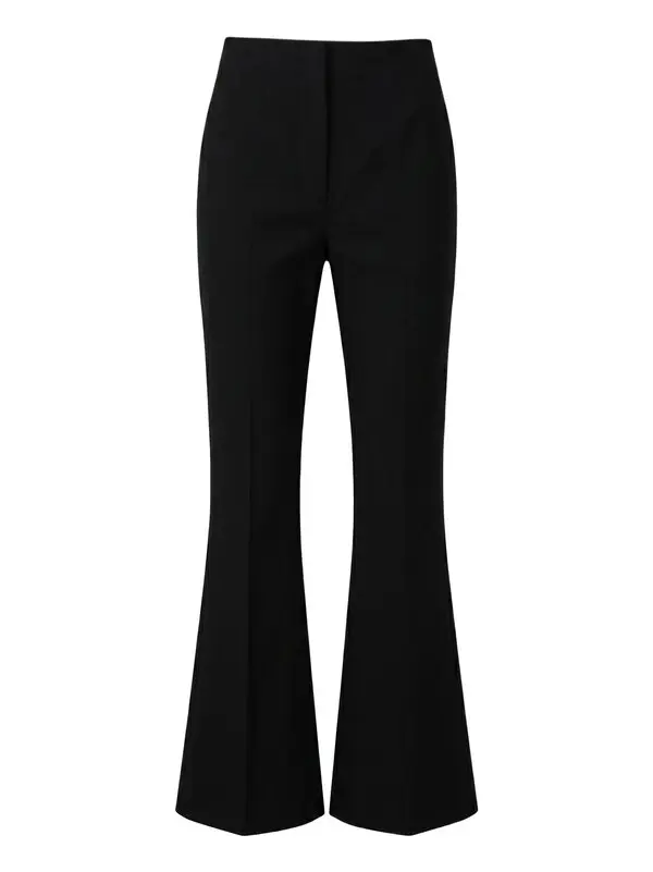 Sportmax Minimal Wool Flared Trousers - Black