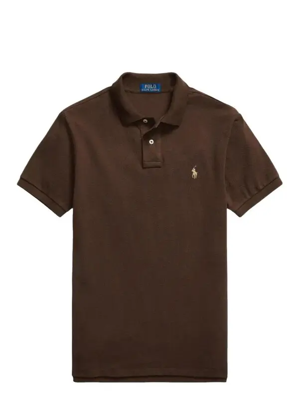 Polo Ralph Lauren Slim Fit Logo Polo Shirt - Brown