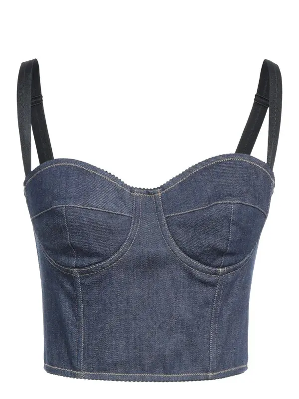 Dolce & Gabbana Simple Denim Top - Blue