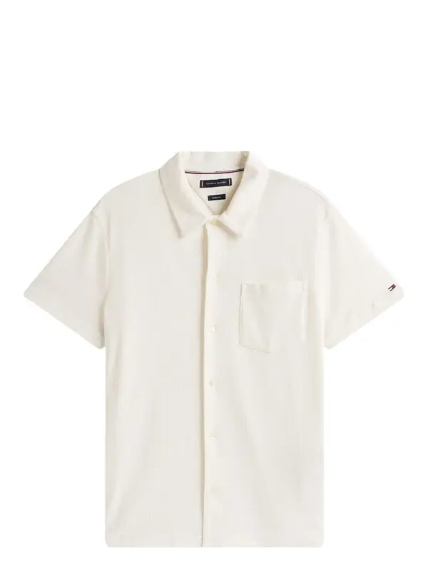 Tommy Hilfiger Offwhite Shortsleeve Collared Shirt - White