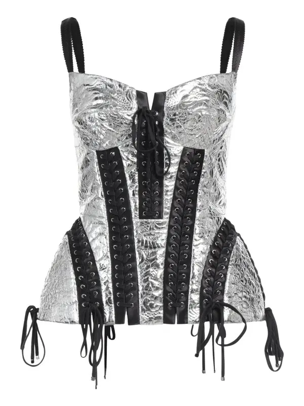 Dolce & Gabbana Two-tone Metal Vest - Silver