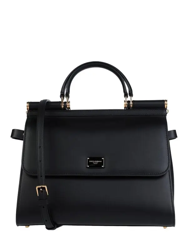 Dolce & Gabbana Minimal Largesize Leather Handbag - Black