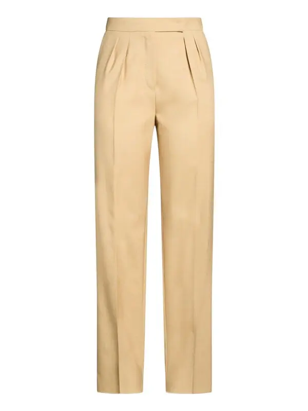 Max Mara Minimal Straightleg Trousers - Sand