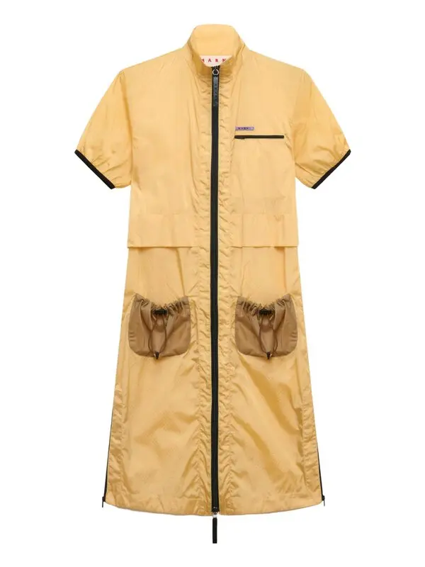 Marni Ripstop Zip-front Dress - Yellow