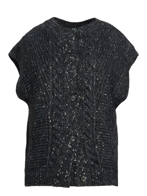 Max Mara Two-tone Knitted Sleeveless Top - Black