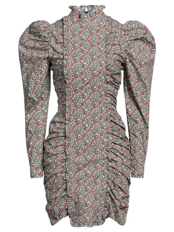 GANNI Minimal Woven Dress - Green