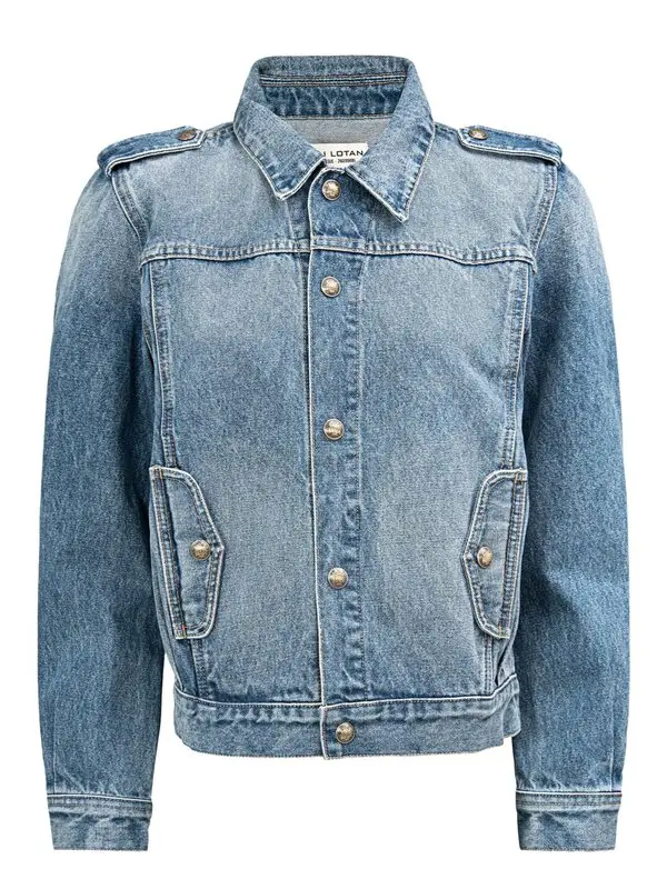 NILI LOTAN Long-sleeve Denim Jacket - Blue