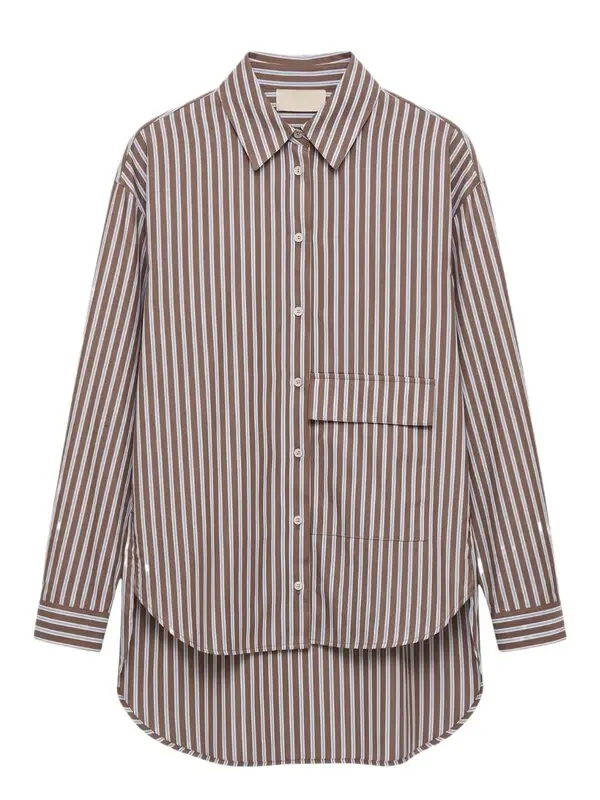 IBLUES Striped Long-sleeve Shirt - Multi-color
