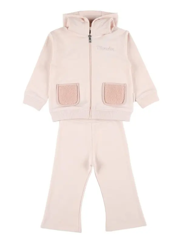 Moncler Logo-embroidered Fleece-pocket Tracksuit - Pink